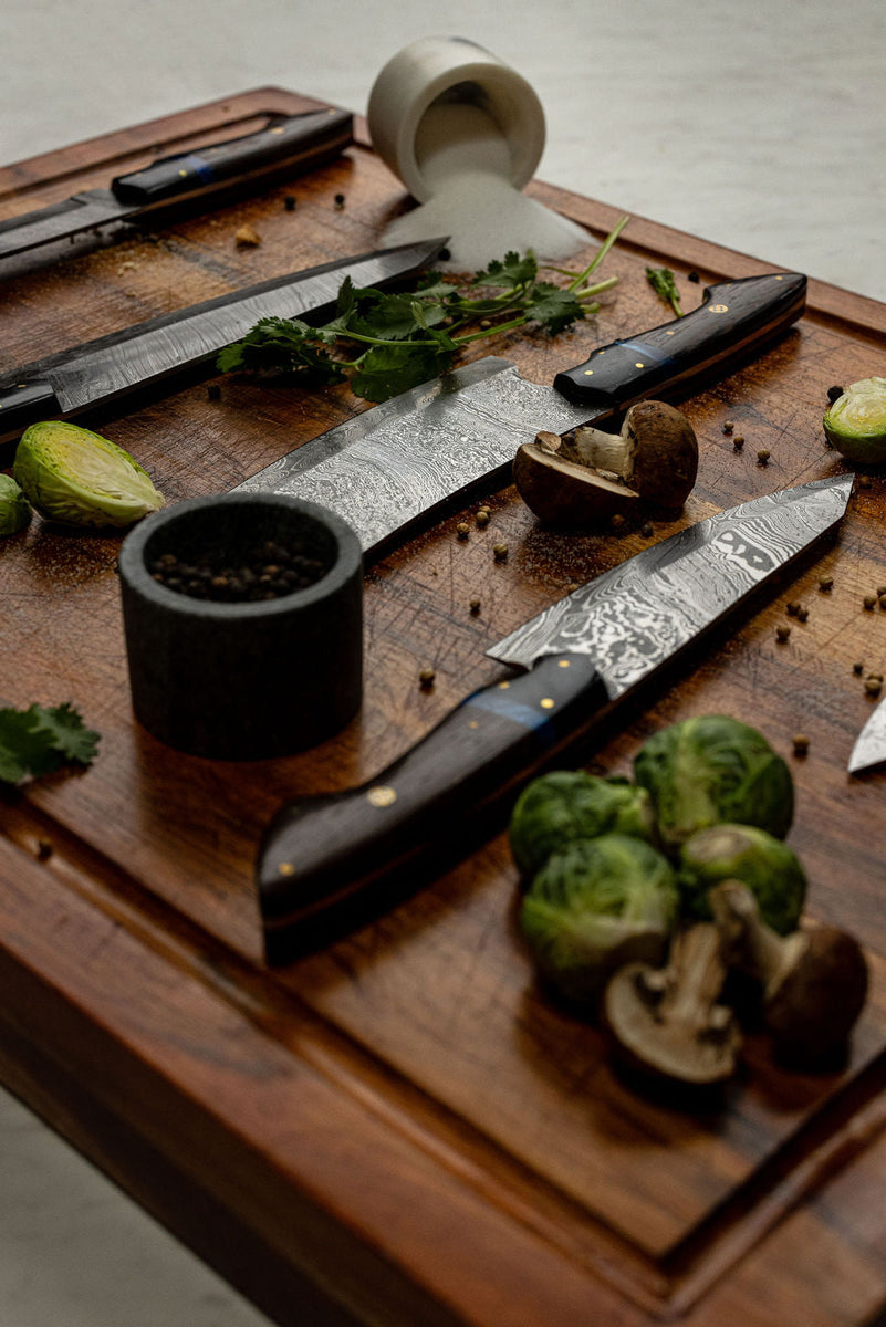 Damascus Steel Knife and Cutlery Collection Set For Sale – Rockstar Kitchen